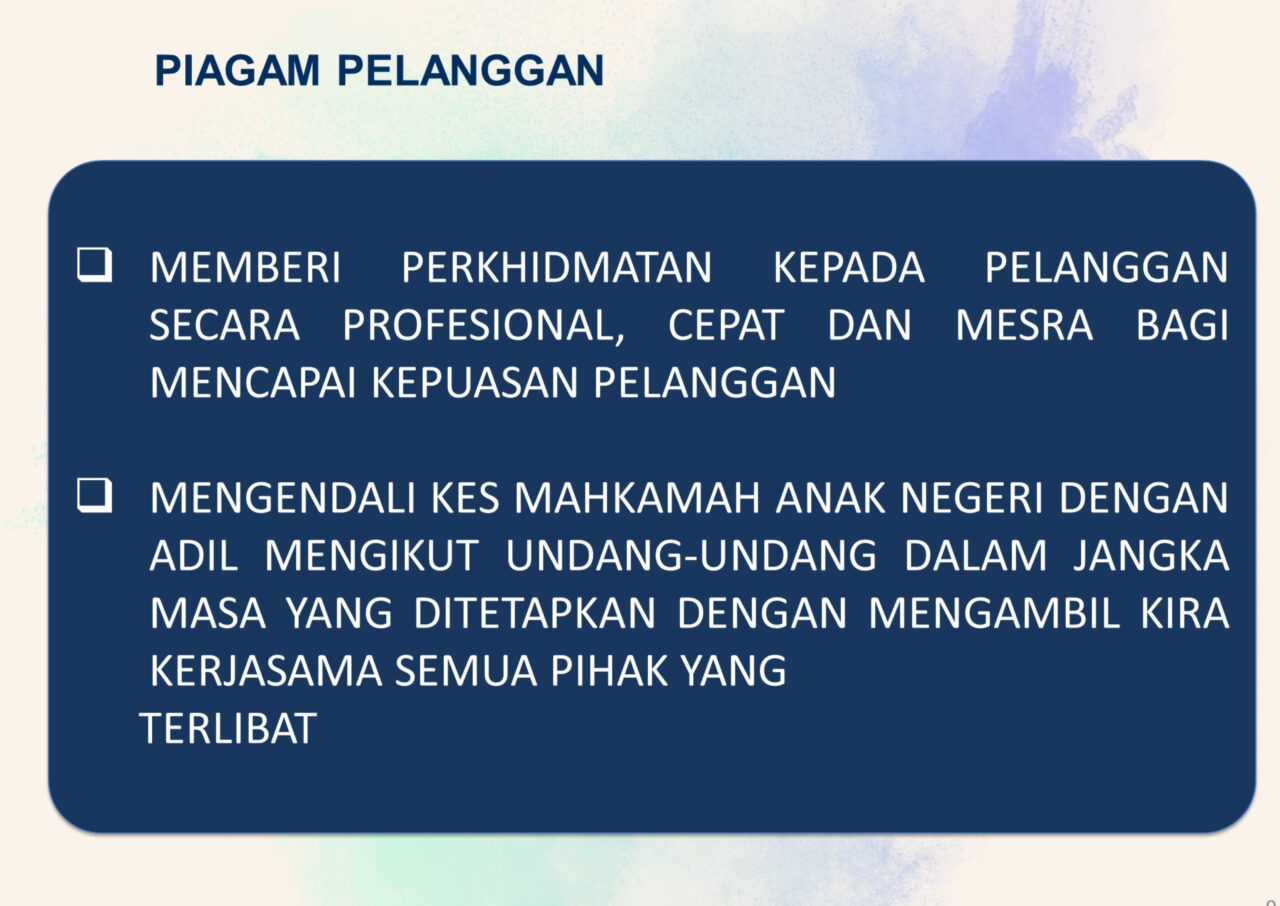 Piagam Pelanggan | JABATAN HAL EHWAL ANAK NEGERI SABAH